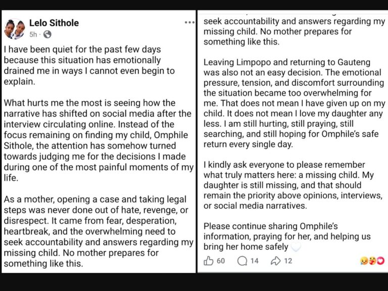 Omphile Sethole, 2, Missing In Ga-Mabuela: Limpopo Update